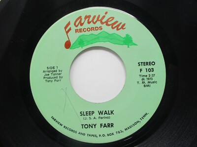 Tony Farr Sleep Walk / Am I That Easy to Forget 45 Fairview 1973 | eBay