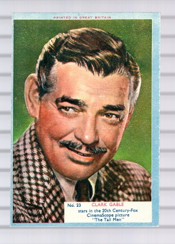 CLARK GABLE - MOVIE STAR TRADING CARD - A&BC FILM STARS - 1954 ...