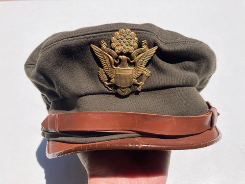 WW2 USAAF OFFICER'S TRUE CRUSHER VISOR CAP E-Z Cushion 7.5 | eBay UK