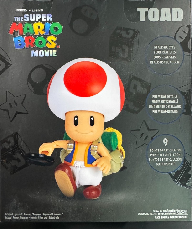 Nintendo The Super Mario Bros. Movie Toad Figure with Frying Pan SEALED ...