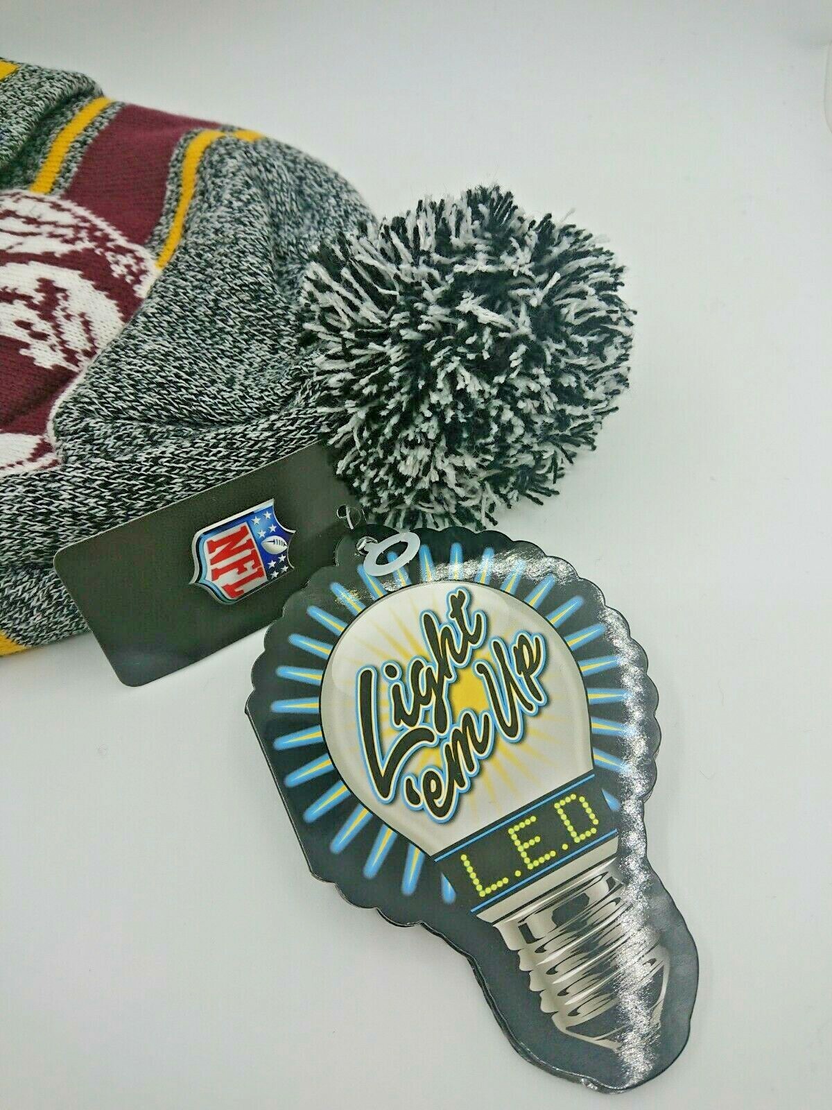 NFL Washington Redskins Officially Licensed LED Light-Up Beanie Knit ...