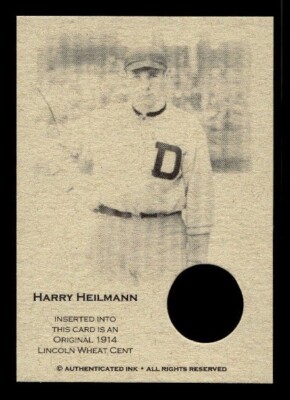 #TN0063 HARRY HEILMANN 1914 Penny Collector Baseball Coin Card | eBay
