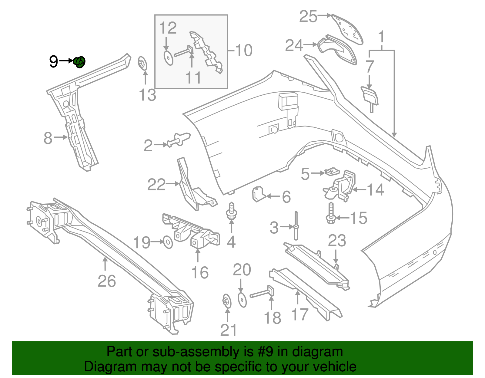 Mercedes-Benz 0009904962 Genuine OEM Bumper Cover Nut for sale online ...