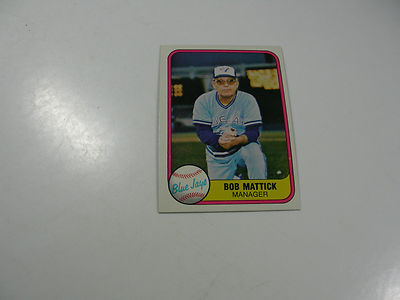 Bob Mattick (manager) 1981 Fleer ROOKIE CARD #431 | eBay