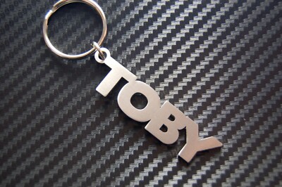 TOBY Keyring Keychain Key Fob Stainless Steel Name Gift | eBay UK