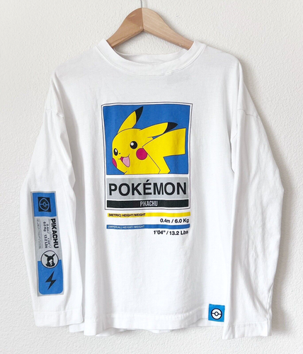 Zara PIKACHU POKÉMON T-SHIRT 10 Years 140 Pokemon Card White Long ...