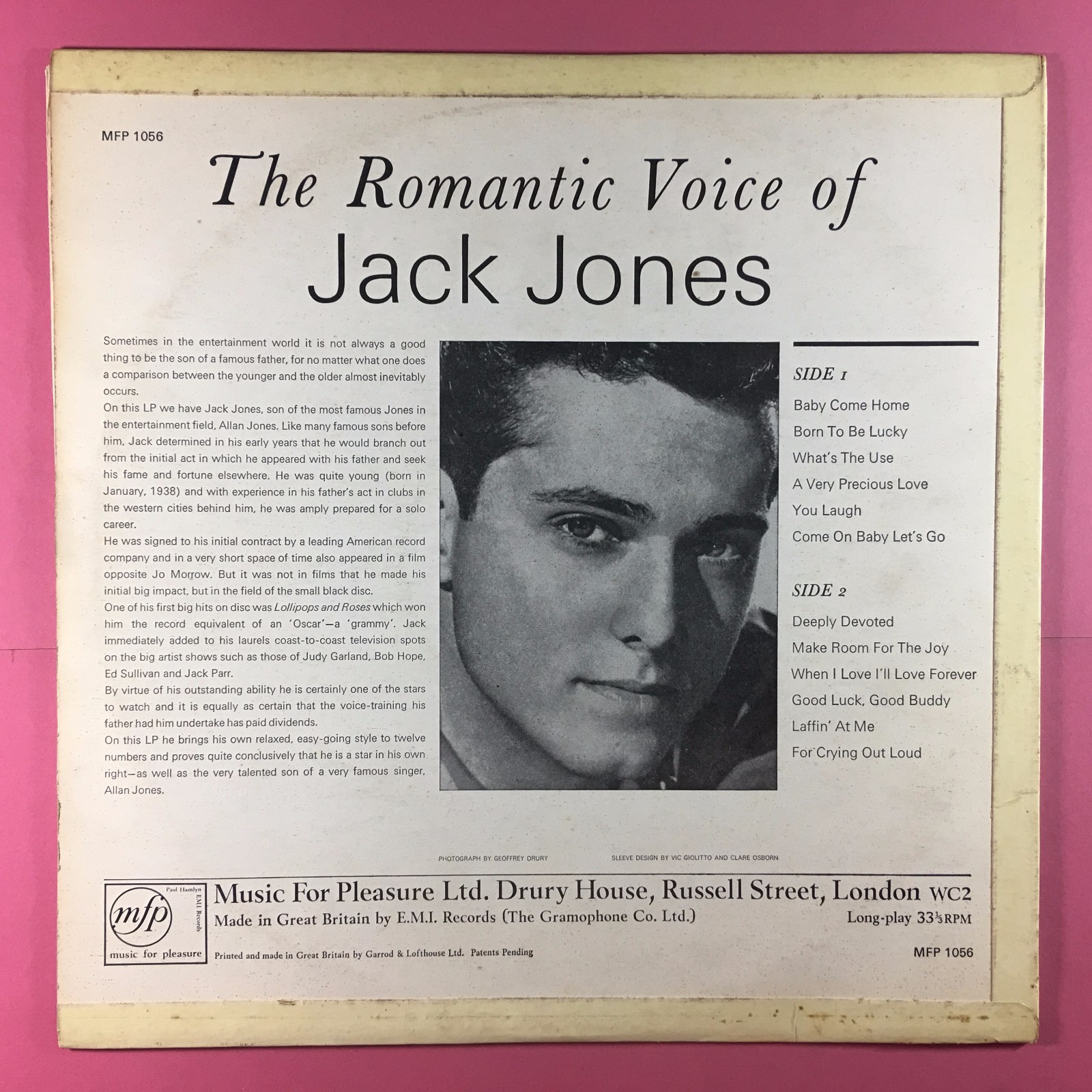 The Romantic Voice De Jack Jones - MFP-1056 Ex État | eBay