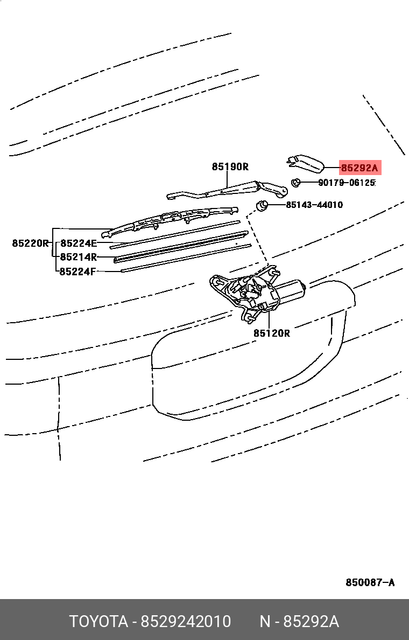 Genuine OE windshield wiper arm cap 8529242010 for TOYOTA 85292-42010 ...