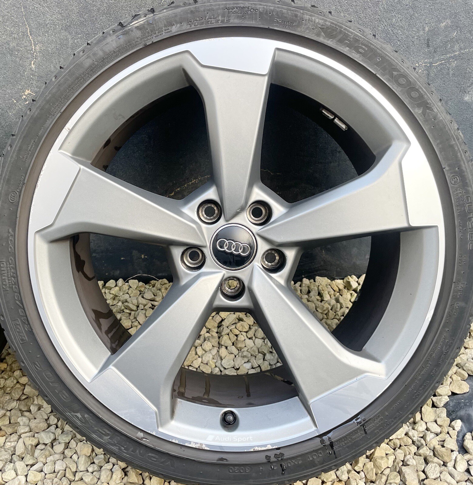 4x19” GENUINE AUDI A4 S4 A5 S5 B9 8W ROTOR DIAMOND CUT ALLOY WHEEL ...