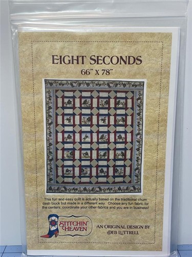 STITCHIN' HEAVEN Quilt Pattern by Deb Luttrell - EIGHT SECONDS - 66" x ...