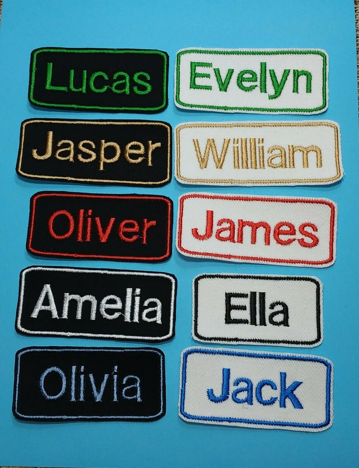 Your Name Patch Custom Text Patch Uniform Tag name Embroidered Patch ...