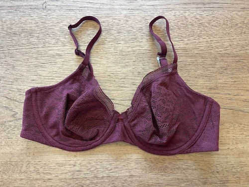 SOMA Big Cab Red 34D Stretch Lace Unlined Perfect Coverage Bra NEW ...