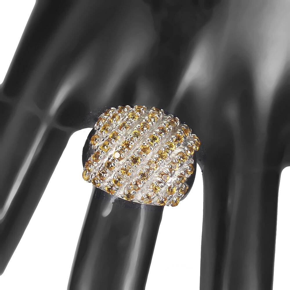 Heated Sapphire Round Diamond Cut 2mm 925 Sterling Silver Ring Size 8.5 ...