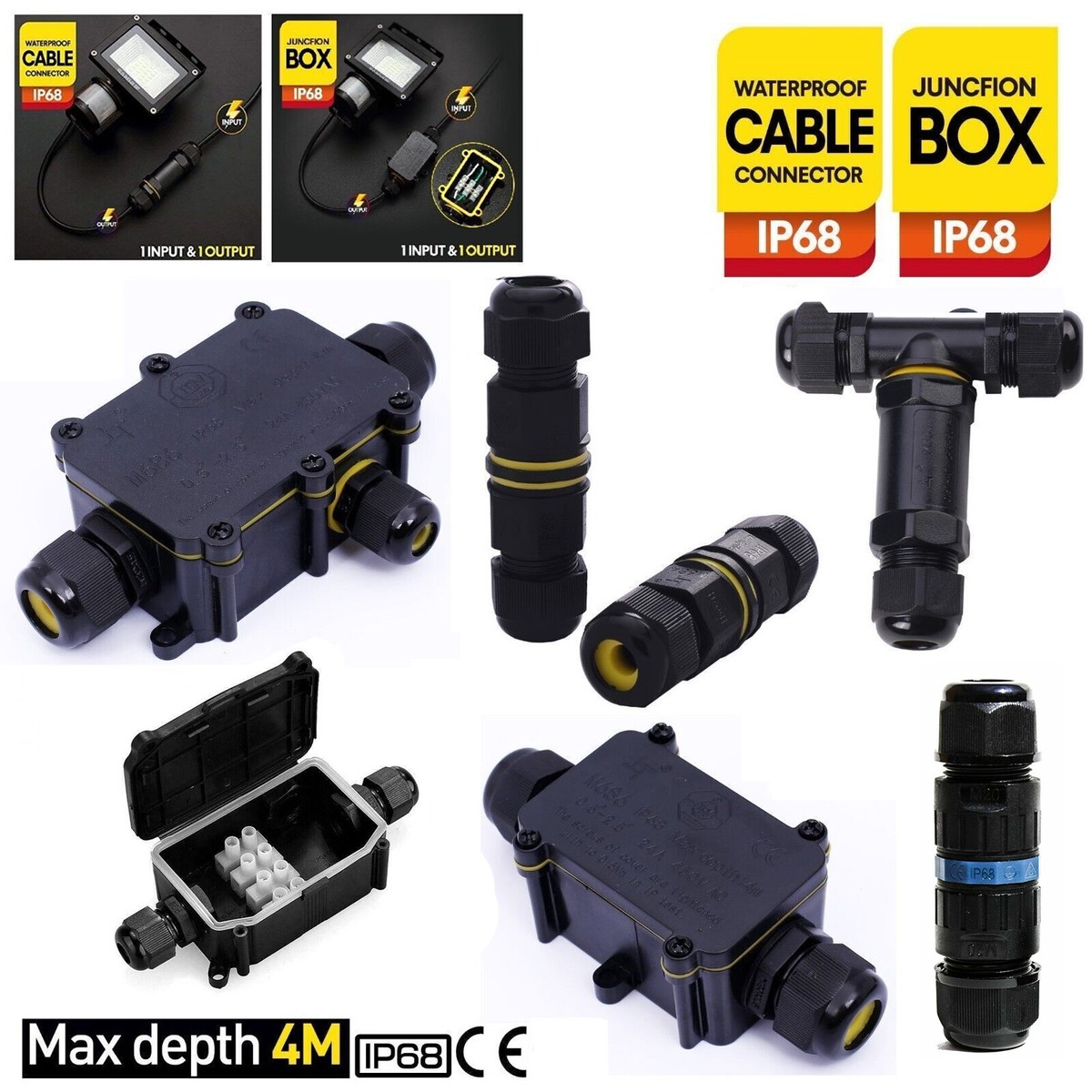 Wiring Outdoor Cable Box 2 Pack * Junction Box Cable Connector