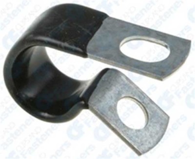 25 Closed Clamp 1/2" Small- Galvanized Vinyl Coated | eBay