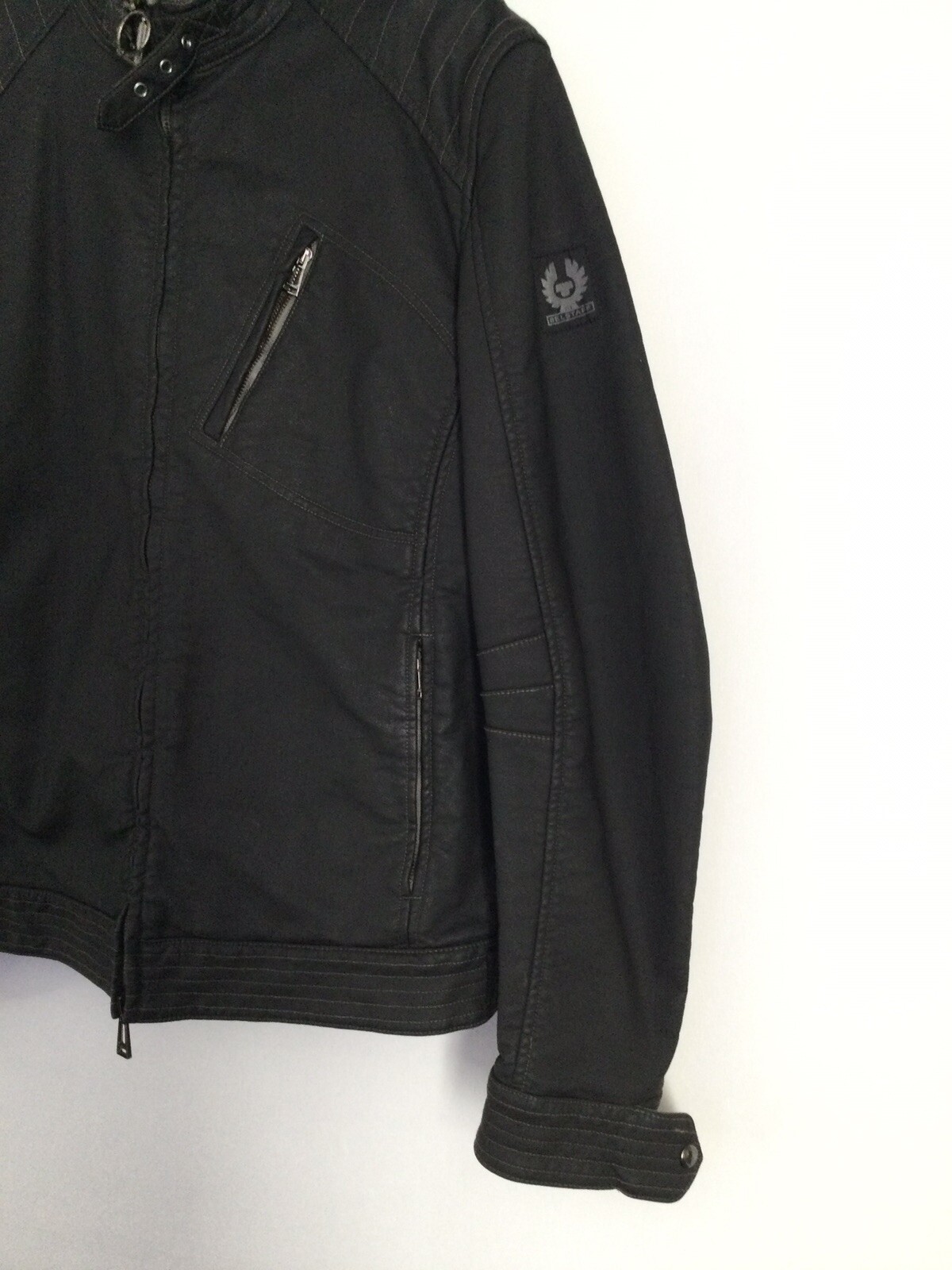 Belstaff Polyurethane Coated Cotton H Racer Black Jacket It 50 UK Large ...