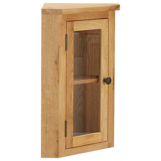 vidaXL Wall-mounted Corner Cabinet 45x28x60 Cm Solid Oak Wood for sale ...