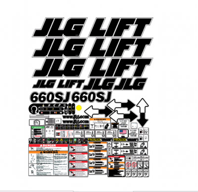 JLG 660SJ Boom Lift Decal Kit - SN Prior to 0300068000 7 YEAR VINYL! | eBay