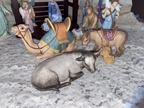 Lenox China RENAISSANCE Nativity Animals MIB 1991 Hand Painted Ox ...