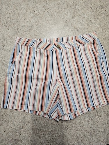 Ana Women's Multicolored Striped Shorts Size 12 | eBay