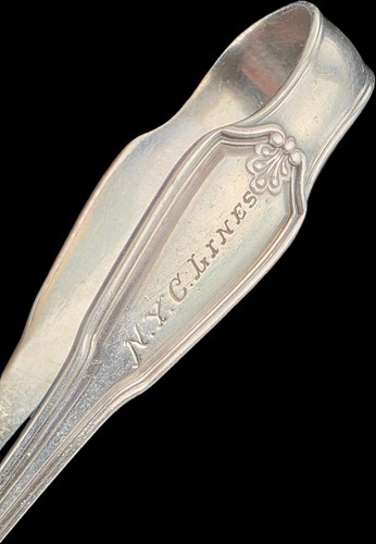 NYC LINES RAILROAD SILVERPLATE SUGAR TONGS SHELL TIPS DINING CAR ...