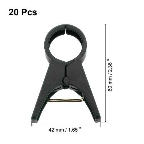 20 Pcs Garden Plant Clips Black Round Clips Adjusting Plant Loop Clips ...