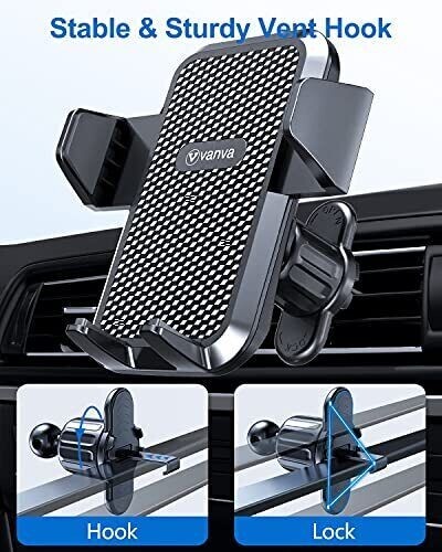 vanva 【Military-Grade Universal Air Vent Car Mount 【 Big Phones & Thick ...