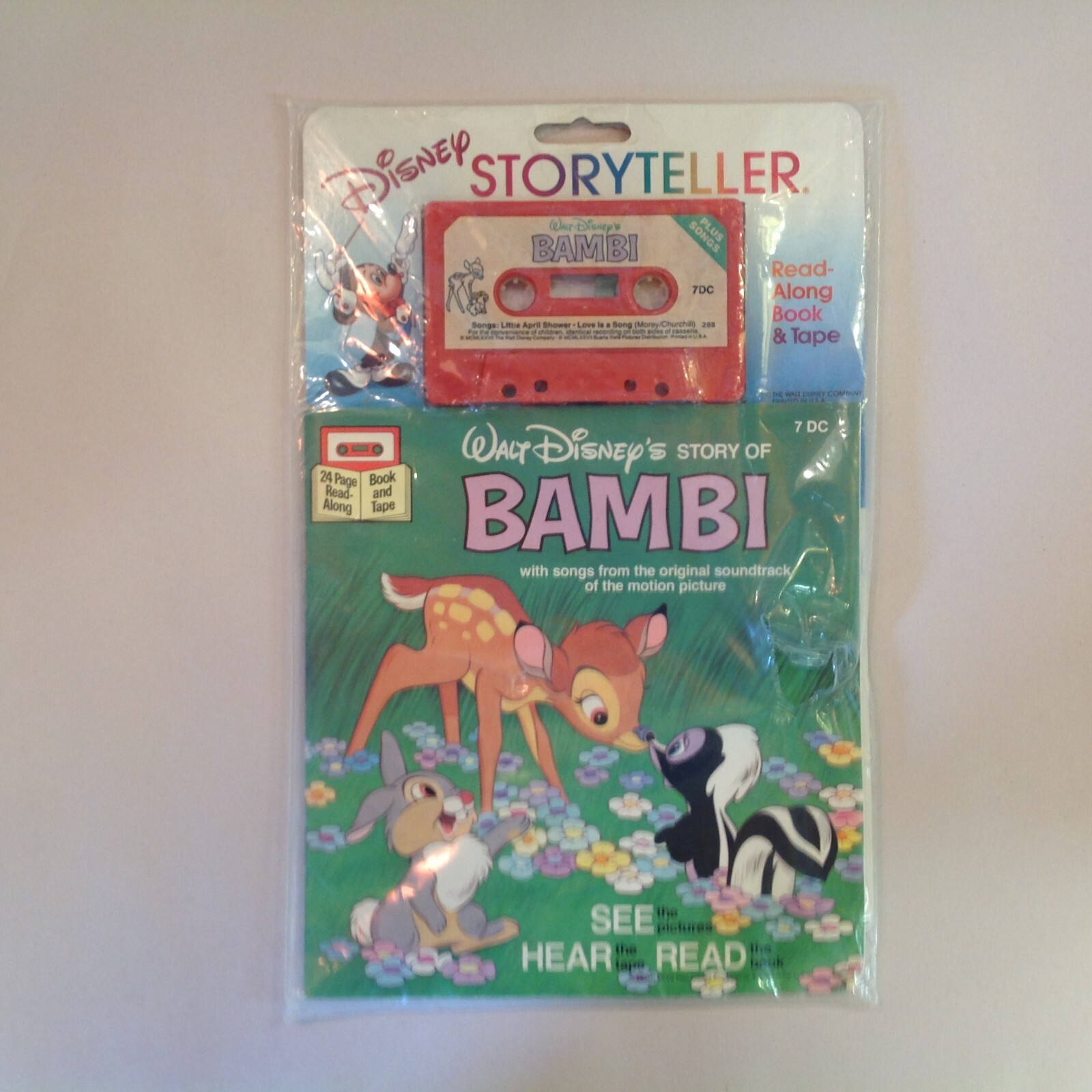 Vintage 1977 Walt Disney Storyteller Read-Along Book and Tape Bambi ...
