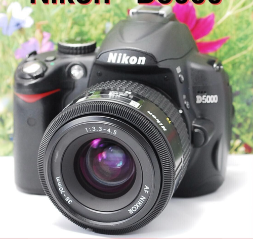 [Exc+5] Nikon D5000 12.3MP DSLR wz/NIKKOR 35-70mm F/3.5-4.5 Lens&SD ...