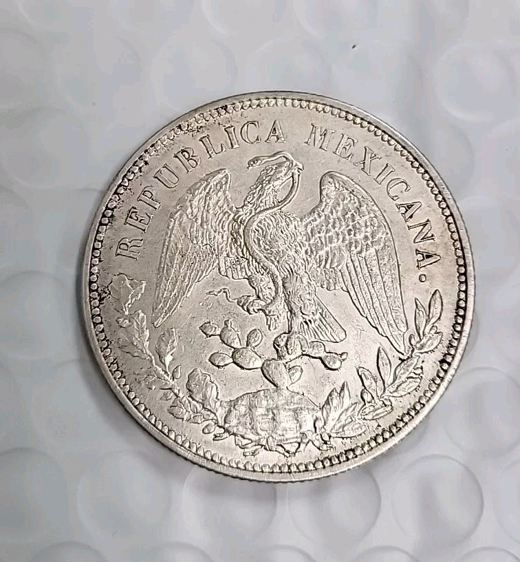 Un Peso 1908 Mo G.V. Silver Coin J73 | eBay