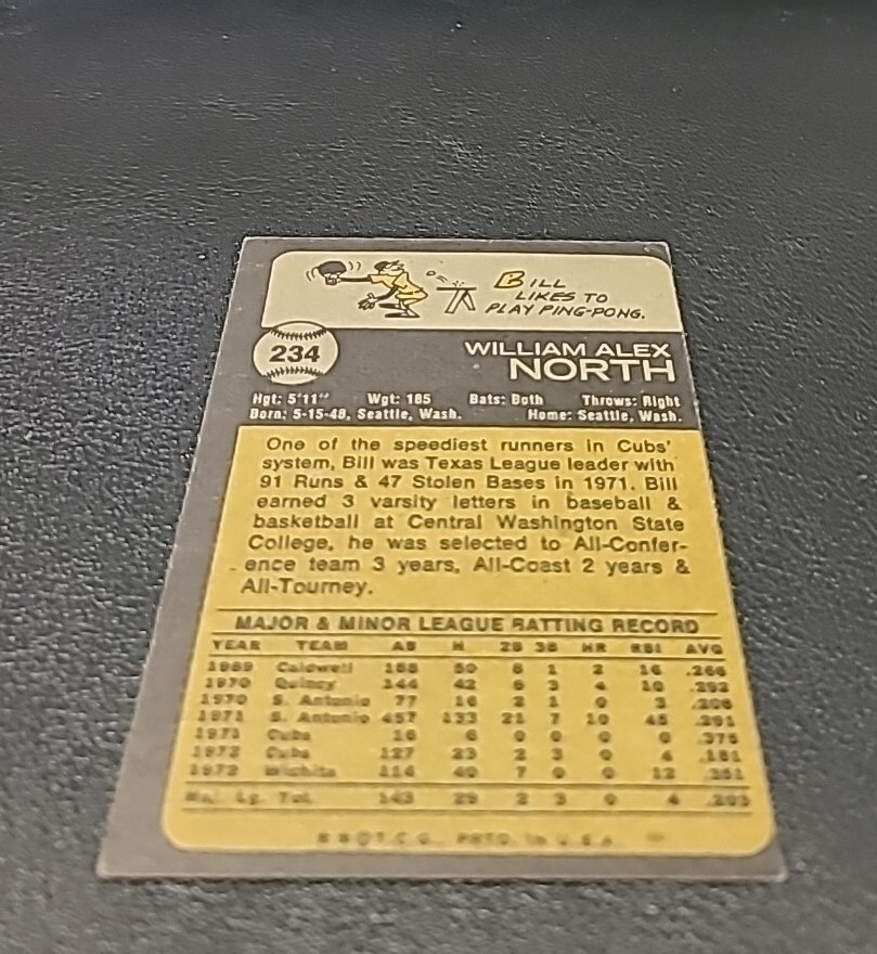 1973 Topps - #234 Billy North (RC) | eBay