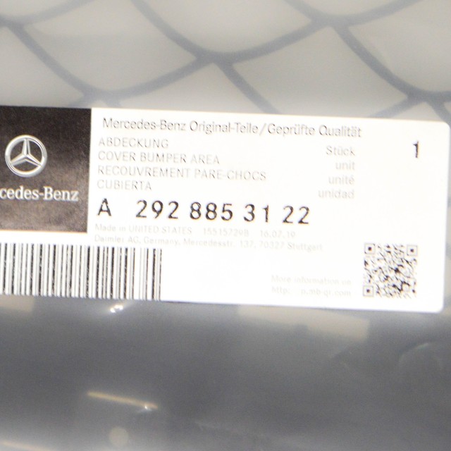 Mercedes-Benz GLE Coupe C292 Front Bumper Grille A2928853122 Genuine ...