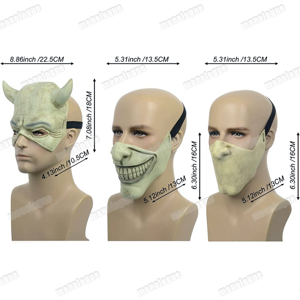 3pcs/set Black Phone Mask The Grabber Mask Horror Movie Halloween ...