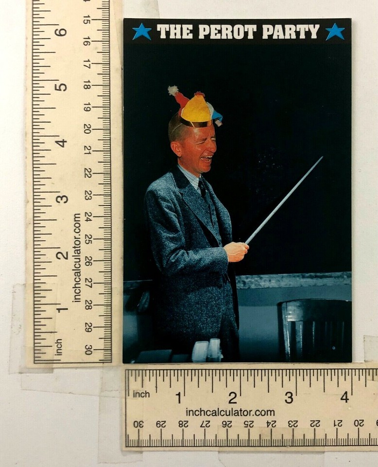 1992 Ross Perot Party Presidential Election Political Humor Postcard ...