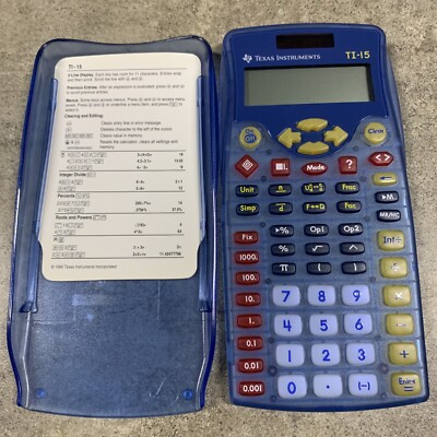 Texas Instruments TI-15 Explorer Elementary Calculator Solar Power | eBay