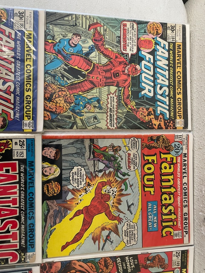 Fantastic Four Comic Lot – Issues #117, 149–186, 152, 184, 265 – 1st ...