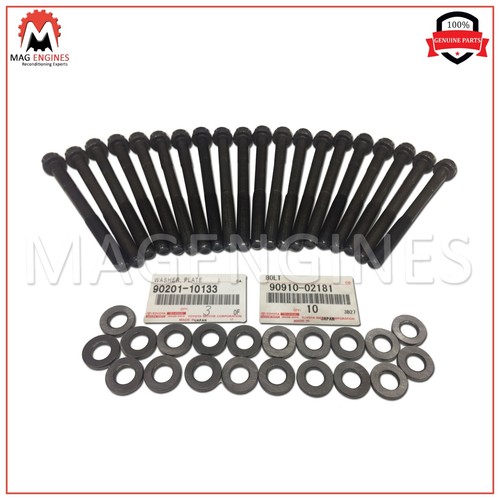 90910-02181 GENUINE OEM HEAD BOLTS WITH WASHER PLATE 2UZ-FE FOR 4RUNNER ...