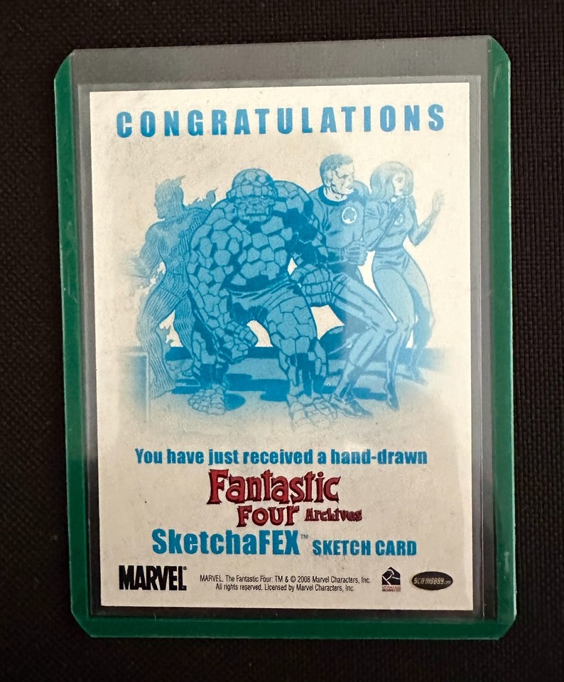 2008 SketchaFEX Rittenhouse Archives DR DOOM Fantastic Four Sketch Card ...