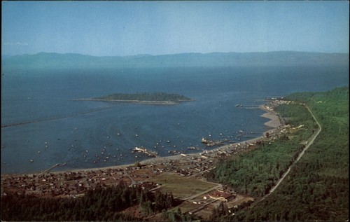 Aerial Neah Bay Washington vintage postcard z188 | eBay