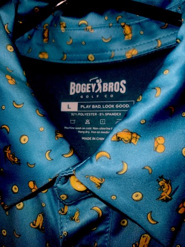 Men’s L Banana Split Cheeks Bogey Brothers Polo NNT | eBay