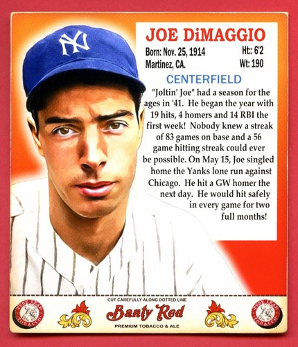 Banty Red Man "1942" JOE DiMAGGIO, New York Yankees DEBUT | eBay