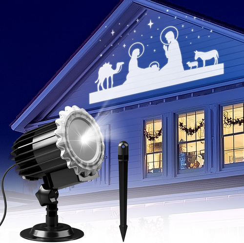 Christmas Nativity Scene Projector Lights Outdoor Indoor,Waterproof ...