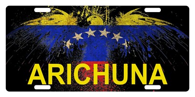 Venezuela Flag License Plate Patriotic Eagle Emblem Arichuna | eBay
