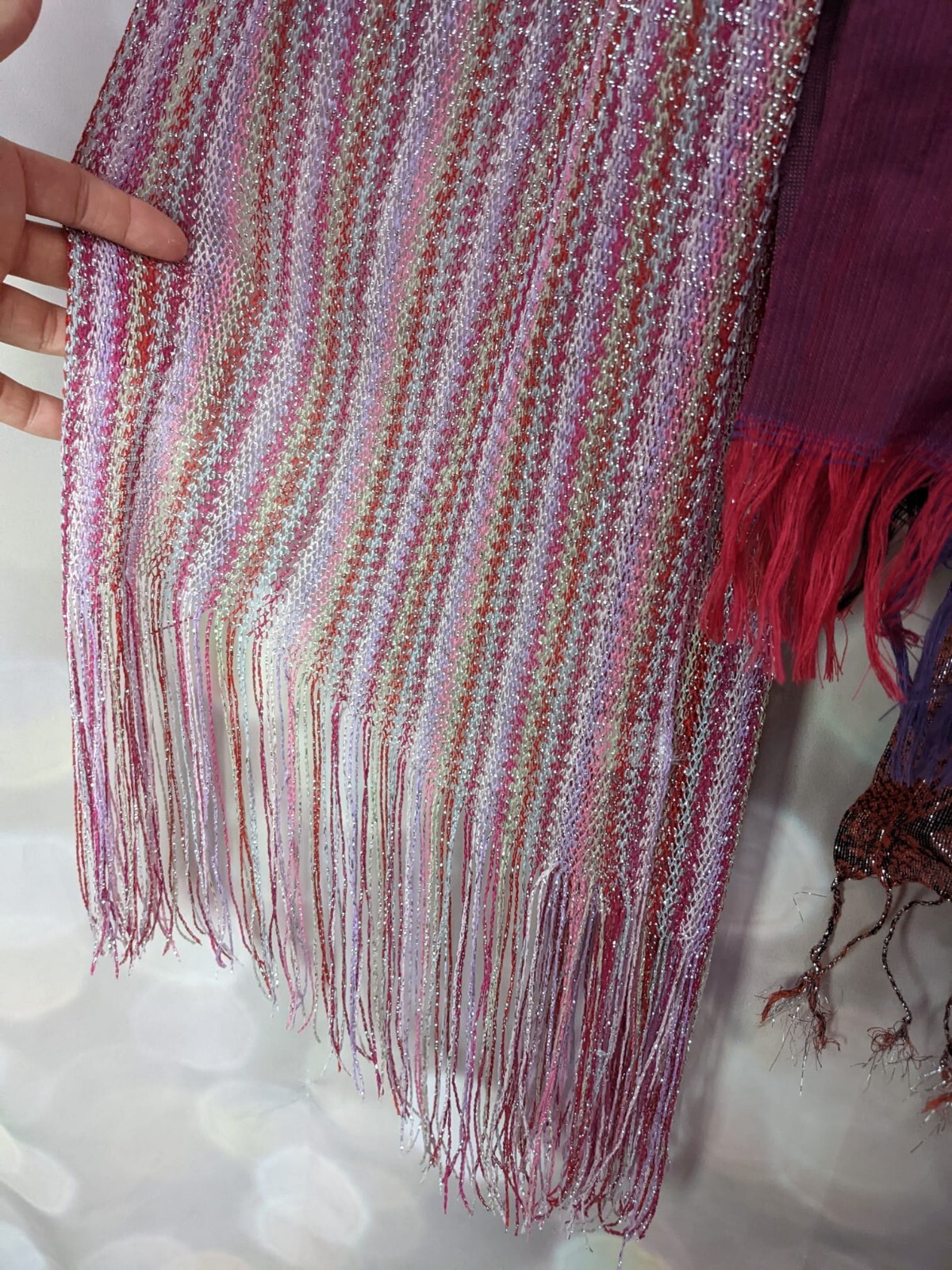 Mixed Lot Of 4 Metallic Embellished Thread Scarves | eBay