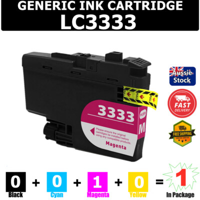 1X Generic LC3333 LC-3333 Magenta Ink Cartridge For Brother J1100dw MFC ...