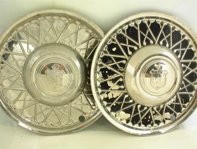VINTAGE LYON WIRE WHEEL TYPE HUBCAPS WHEEL COVER 15" | eBay