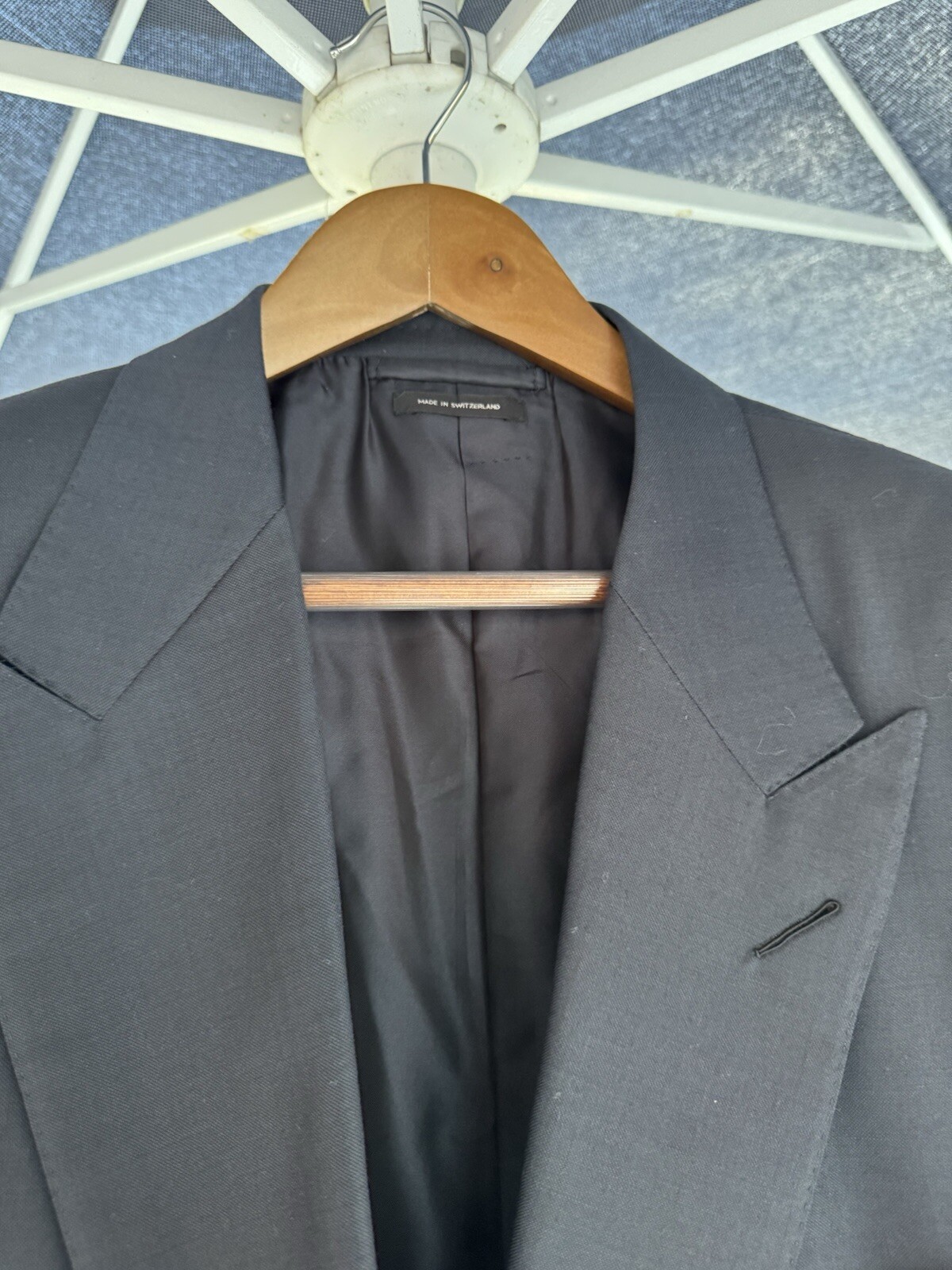Tom Ford Navy Blue Suit Jacket Tailored To Size 58/47 US Chest Peak ...