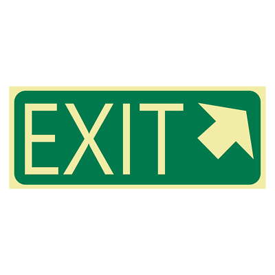 Exit Sign - Exit Arrow Top Right | Exit and Evacuation Signs | eBay