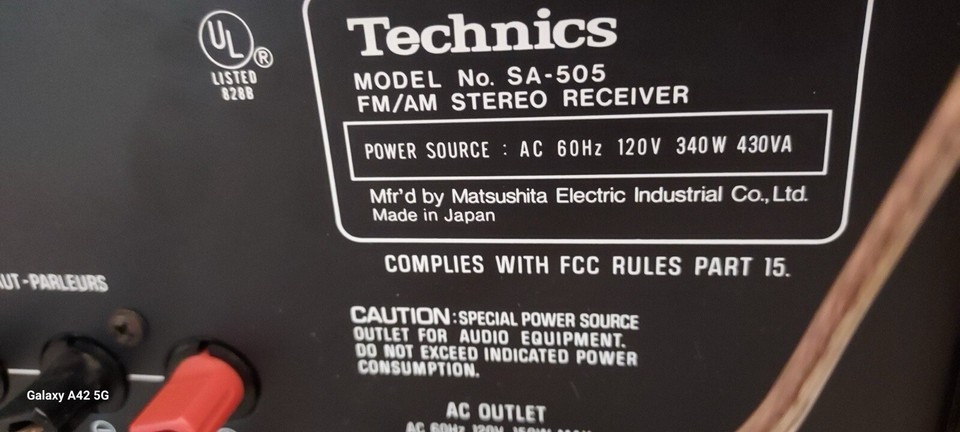 Technics Sa 505 Receiver 63 WPC. | eBay