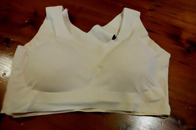 BRA in VINTAGE Style ~ Bone/X Back Moulded Cup BRA * Size 12B * A ...